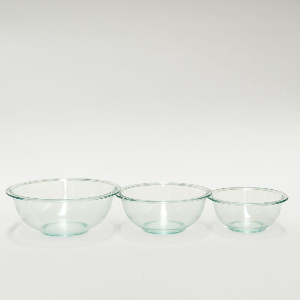 Pyrex Glass Mixing Bowls Set - 3 Piece Durable Kitchen Essential ...